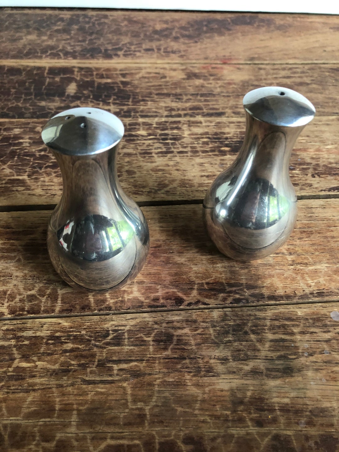 Nambe Salt and Pepper, Original Eva ZEISEL , Mid Century Design - Etsy