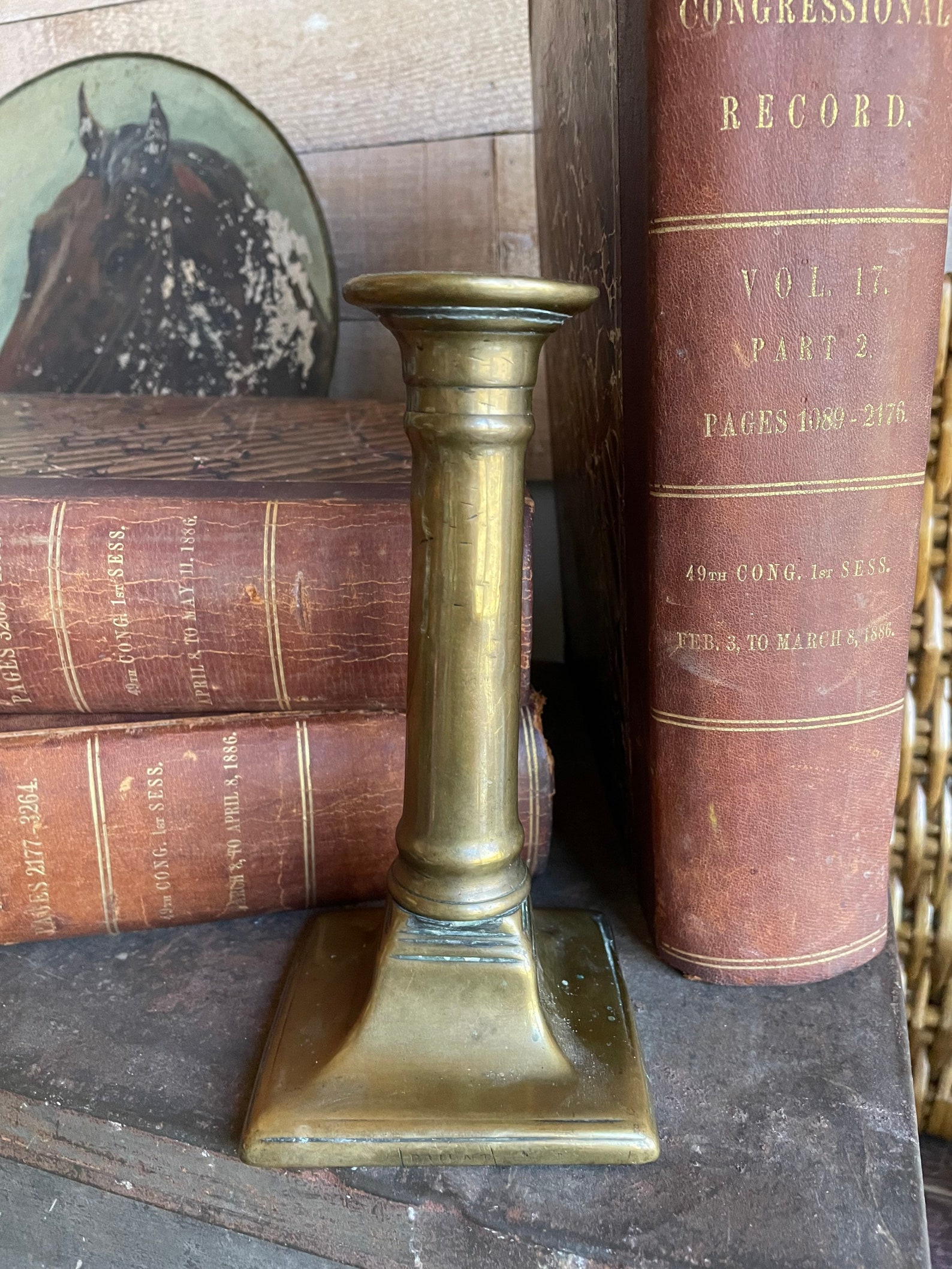 Georgian Brass Candlestick harrison Patent Antique English - Etsy