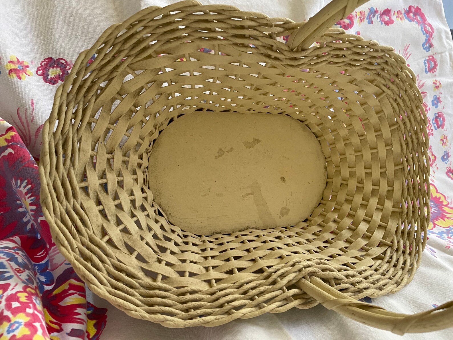 Edwardian Victorian Easter Basket , Gardener's Flower Basket, Vintage ...