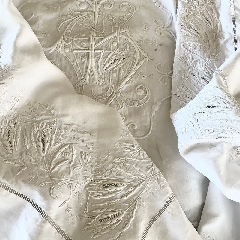 Antique Monogrammed Linens - Etsy