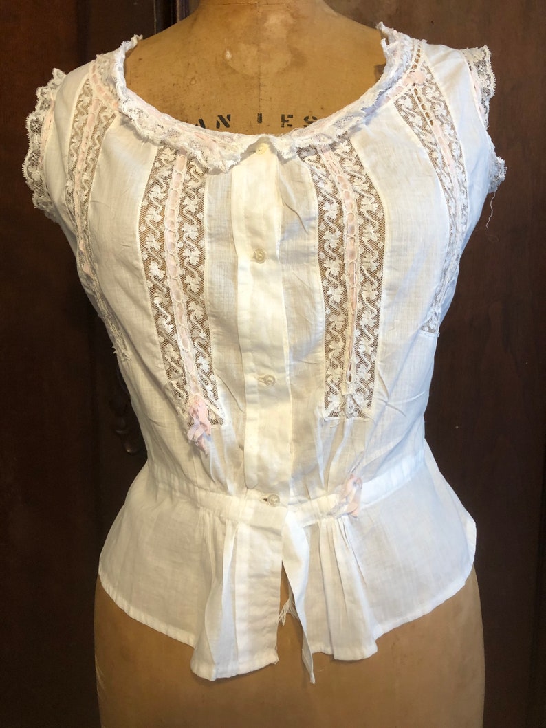 Antique Bodice French Lace Cami Fancy Corset Cover Bridal - Etsy