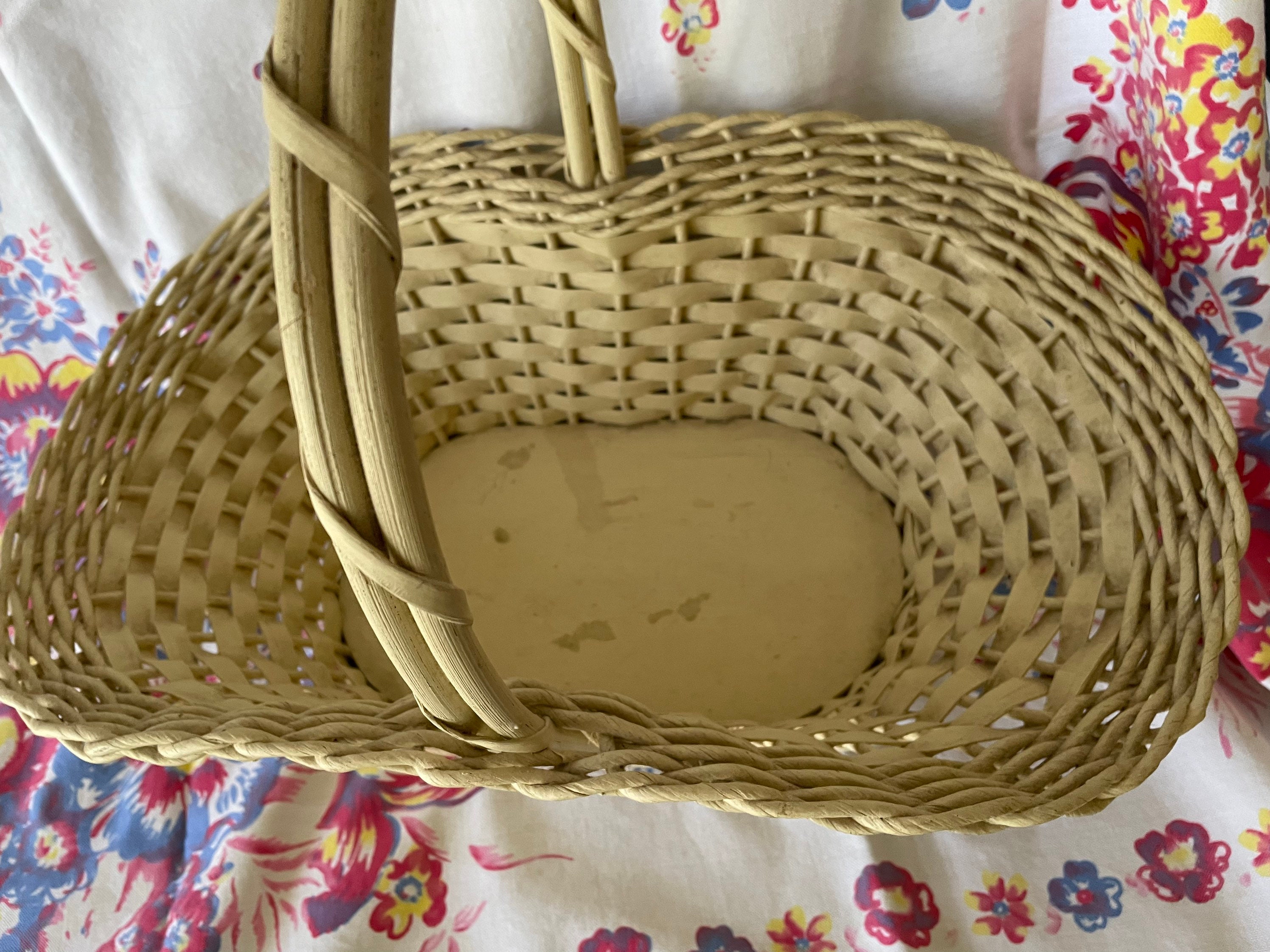 Edwardian Victorian Easter Basket , Gardener's Flower Basket, Vintage ...