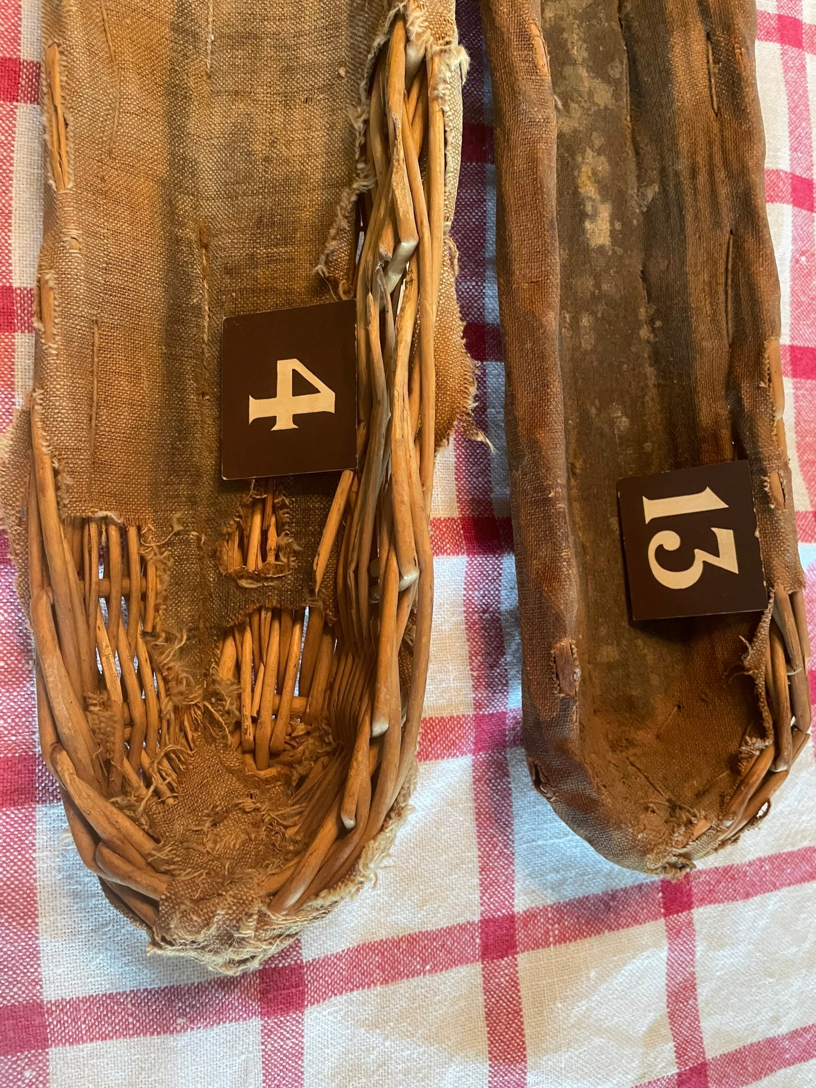 Antique French Baggett Proofing Basket, French Benneton, Willow and Linen - Etsy