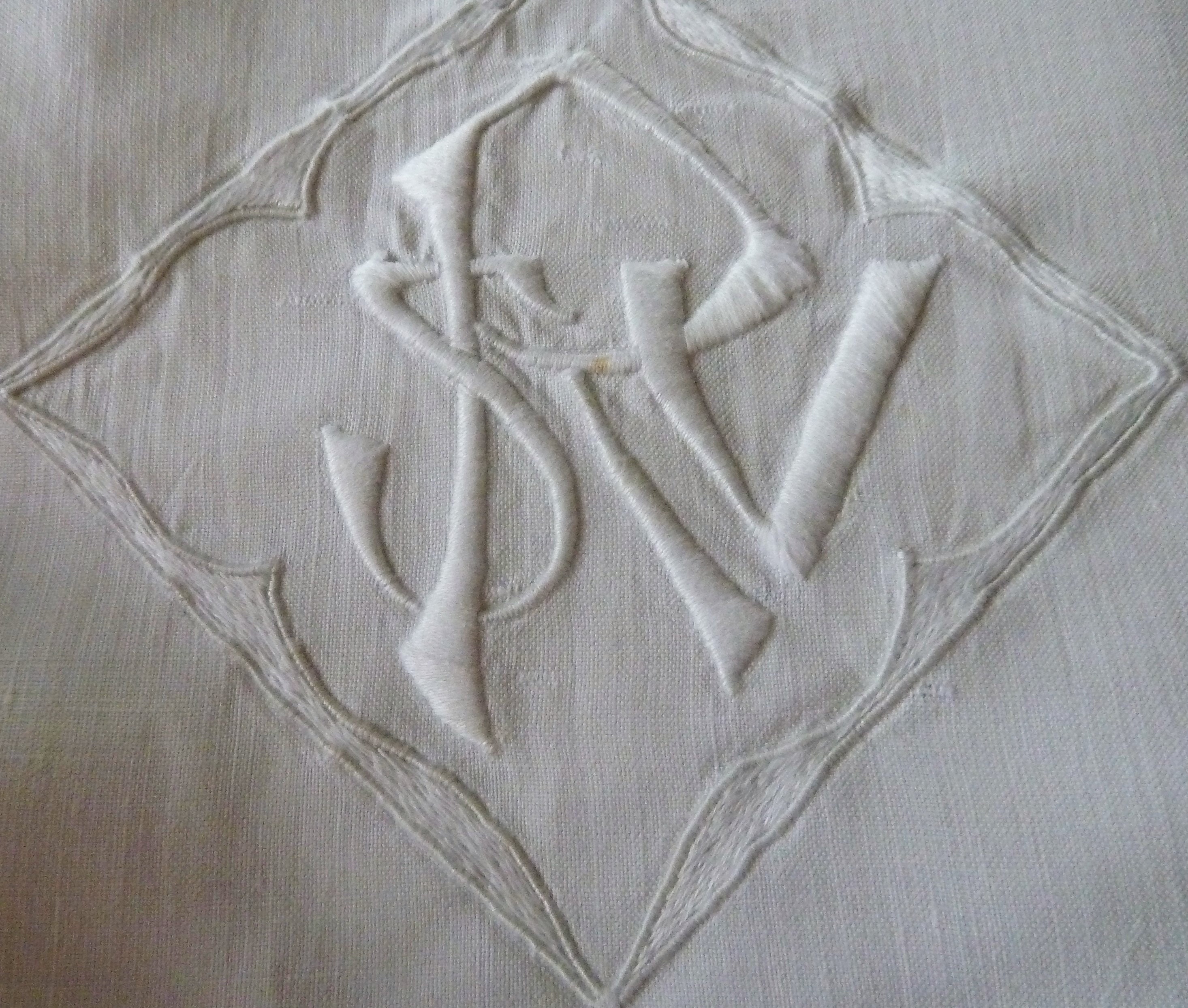 French Sheet Set Antique Linen Srv Monogram Fine Hand - Etsy