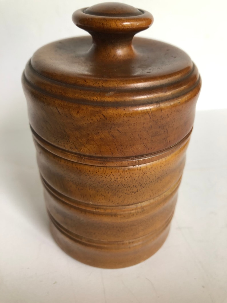 Turned Wood Humidor, English Treenware Box, Antique Tobacciana, - Etsy
