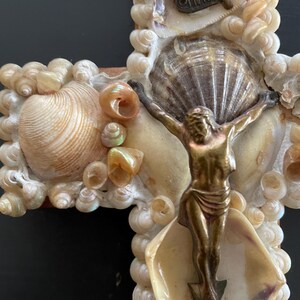 Italian Shell Crucifix, Vintage Religious Seashell Art, - Etsy