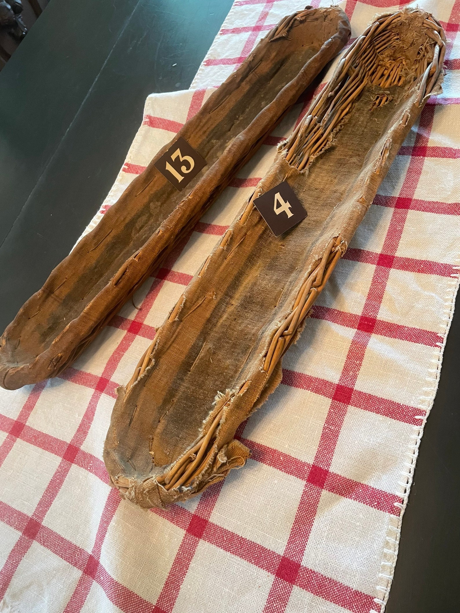 Antique French Baggett Proofing Basket, French Benneton, Willow and Linen - Etsy