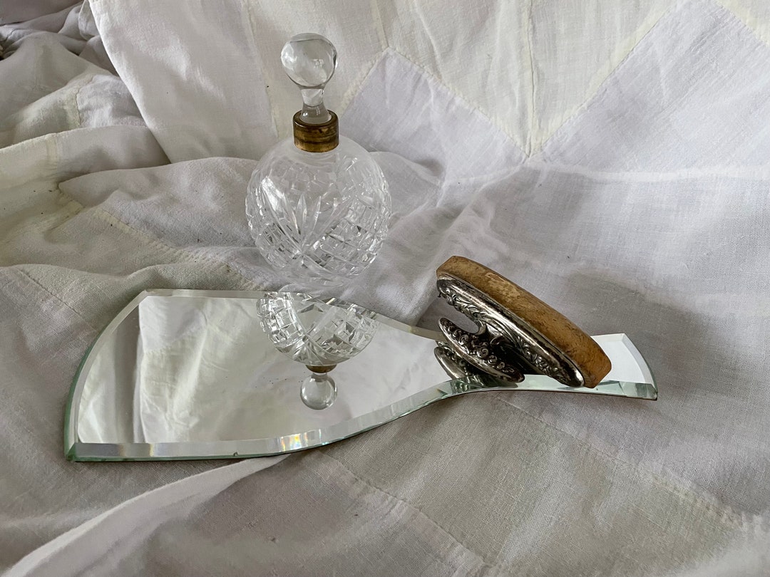 Boudoir Hand Mirror, Art Deco Boudoir, Venetian Glass Mirror - Etsy