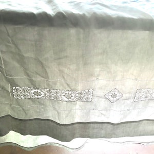 Fine Linen Sheet Italian Reticella Needle Lace Hand Embroidery Fine ...