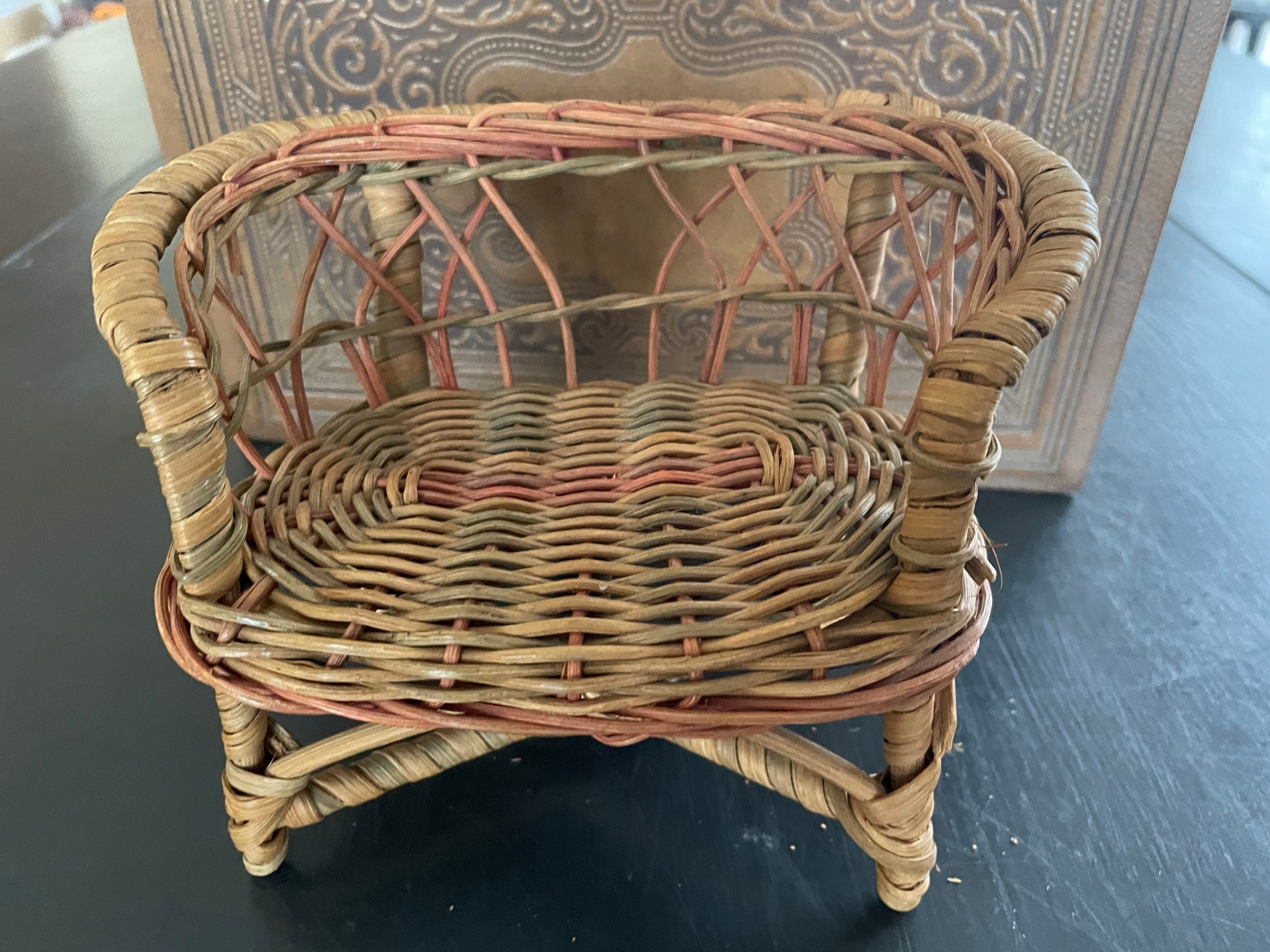 Vintage German Doll Furniture, Toy Wicker Chair and Settee - Etsy