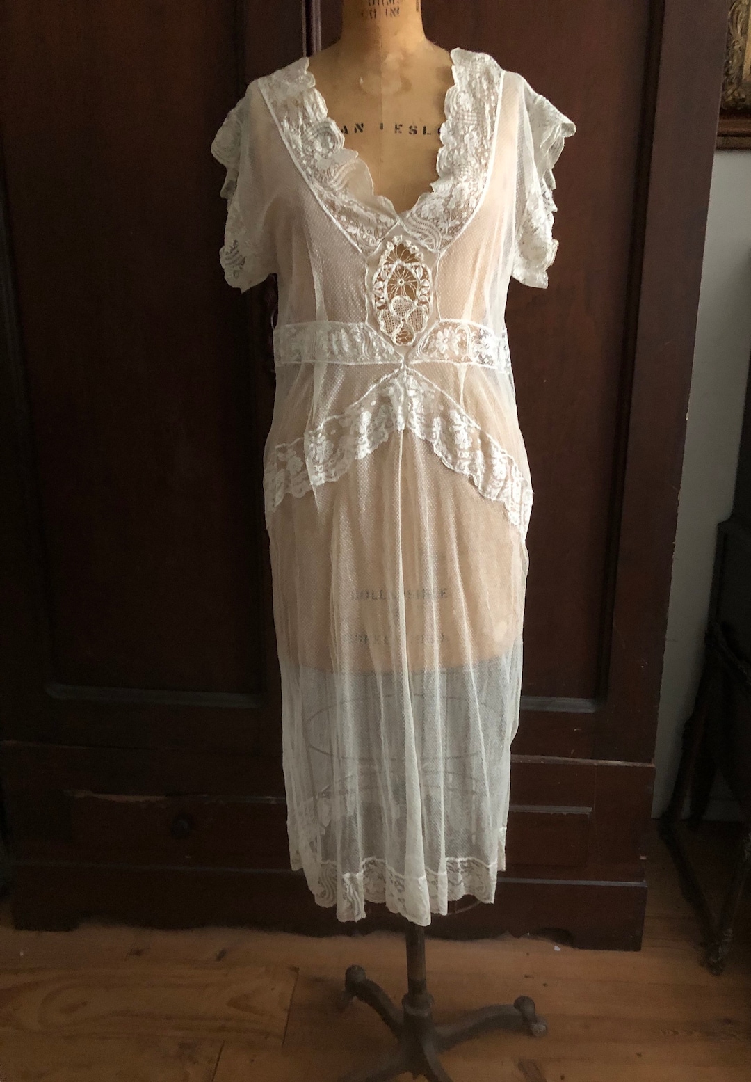 Gorgeous Sheer Overdress L-XL, Bridal, Garden Party, Victorian ...