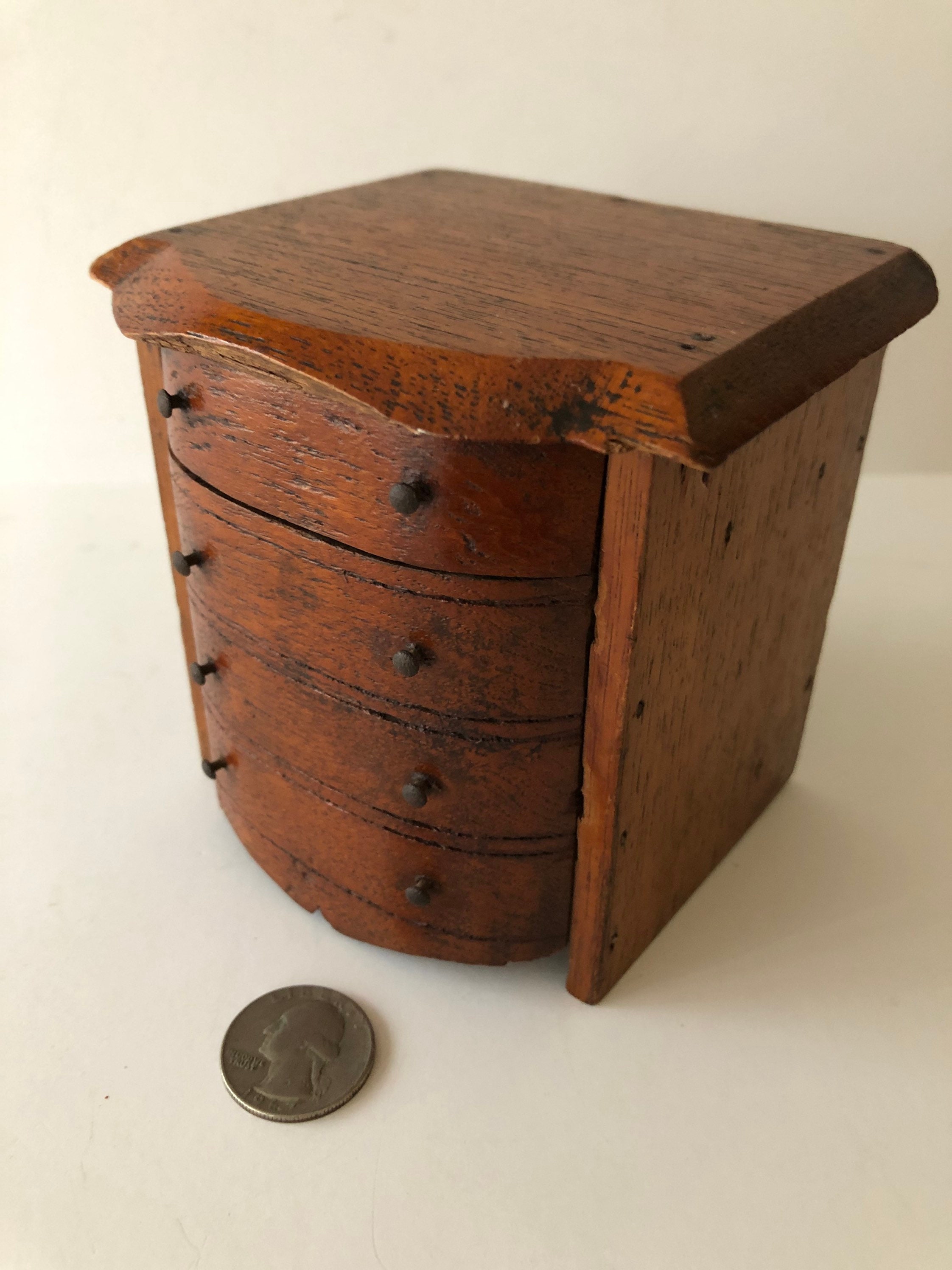 Miniature Wooden Chest, Antique Coin Bank, Hand Crafted Money Box - Etsy