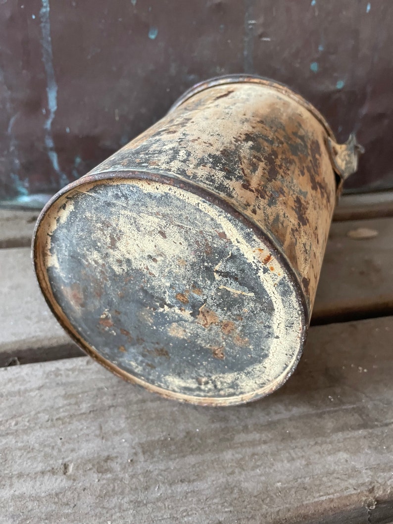 Mid 19 C. Lidded Tin Pail Lunch Pail Rustic Mustard Yellow - Etsy