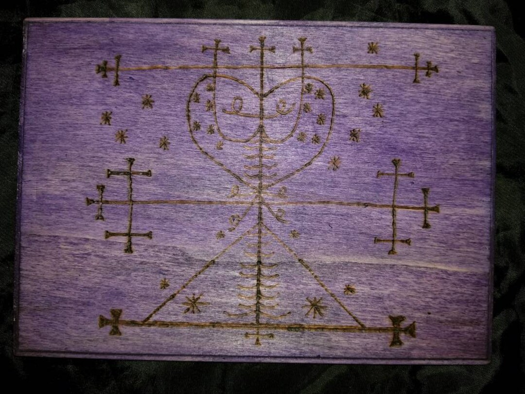 Maman Brigitte Voodoo Loa Veve Altar Tile:wife of Baron Samede,there ...
