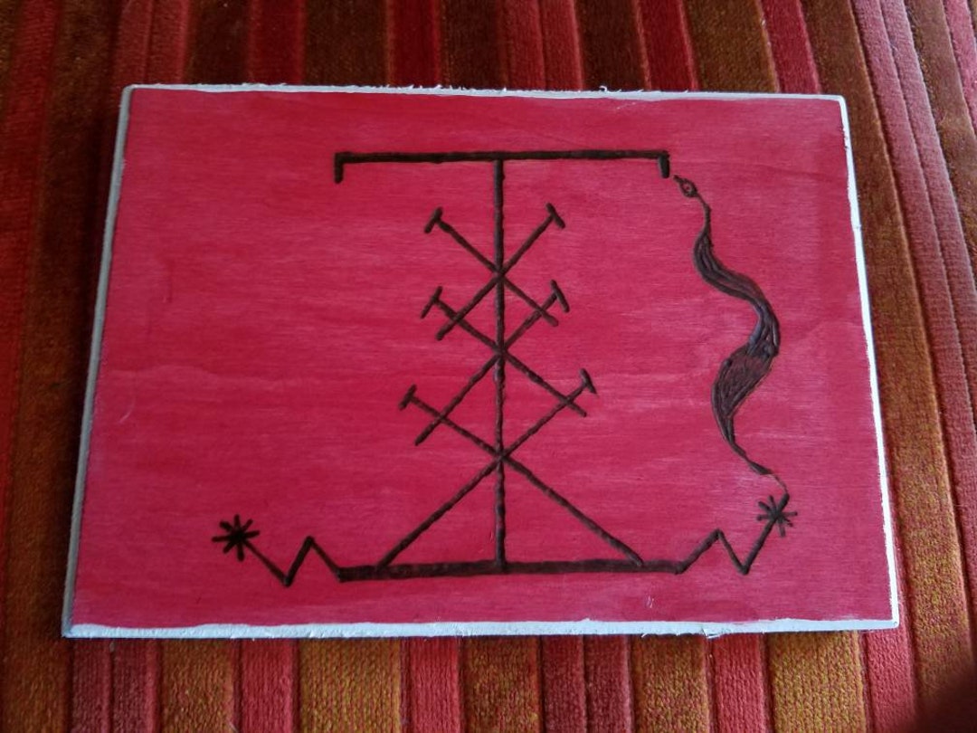 Shango Voodoo Loa Veve Altar Tile:chango Macho,spirit of Good Luck ...