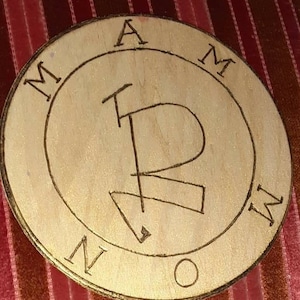 King Mammon Sigil Woodburned 7 Altar Tile:luciferian, Satanism, Left ...