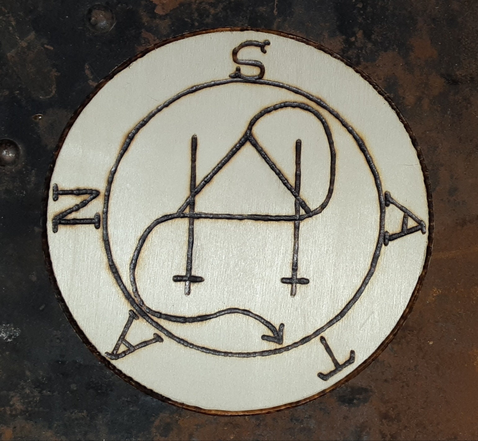 Satan Sigil 7 Wooden Altar Tile:choose Color at Checkout - Etsy