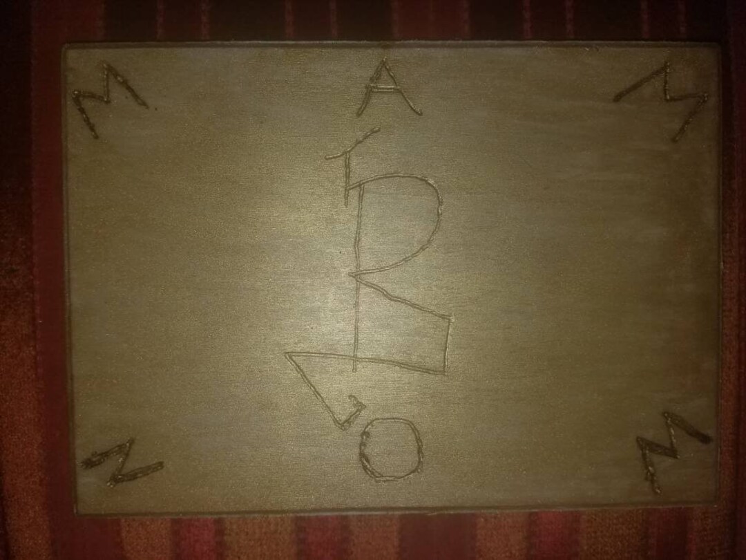 King Mammon Sigil Woodburned 7 Altar Tile:luciferian, Satanism, Left ...