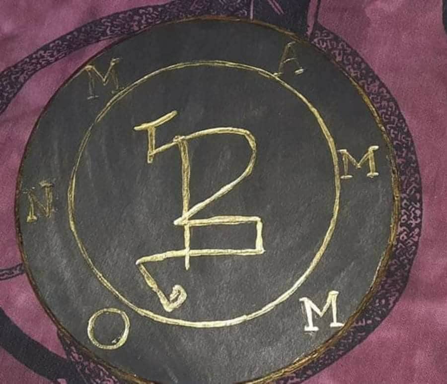 King Mammon Sigil Woodburned 7 Altar Tile:Luciferian | Etsy