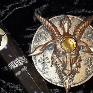 Baphomet Incense Holder With Bewitching Incense Sticks and Varied Cones ...