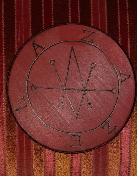 Azazel Sigil Wood Burned Altar Tile - Etsy
