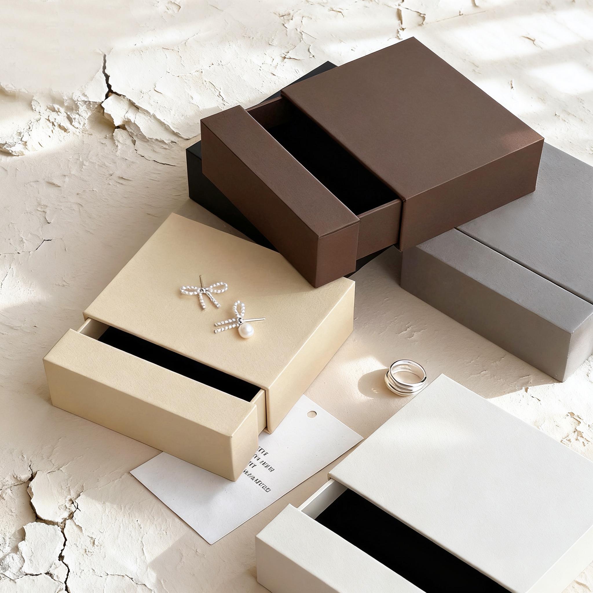 Personalized Logo Drawer Jewelry Box – Custom Necklace, Ring & Earring ...