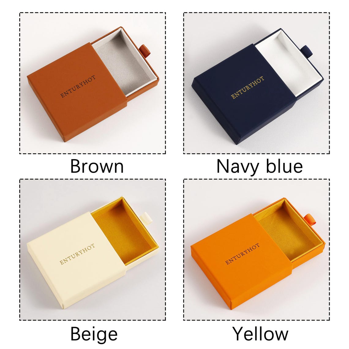 50 Pcs Custom Logo Jewelry Box – Personalized Small Business Packaging ...