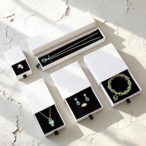 50pcs Custom Logo Drawer Jewelry Box – Personalized Packaging for ...