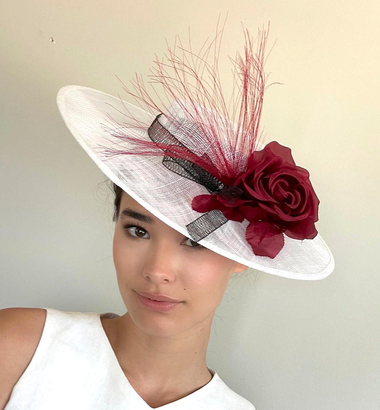 Kentucky Derby Hat, Wedding Hat , Saucer Hat, Women's Formal Hat, Royal ...