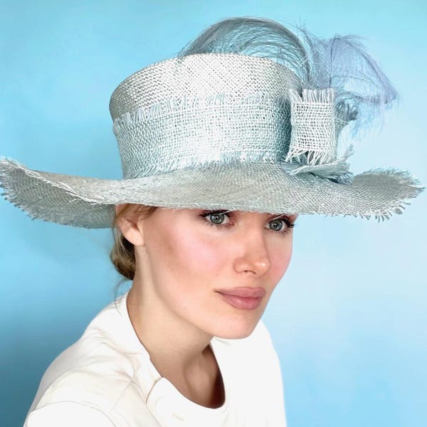 Light Blue Derby Hat - Etsy