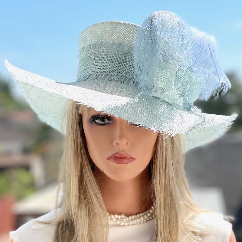 Light Blue Derby Hat - Etsy