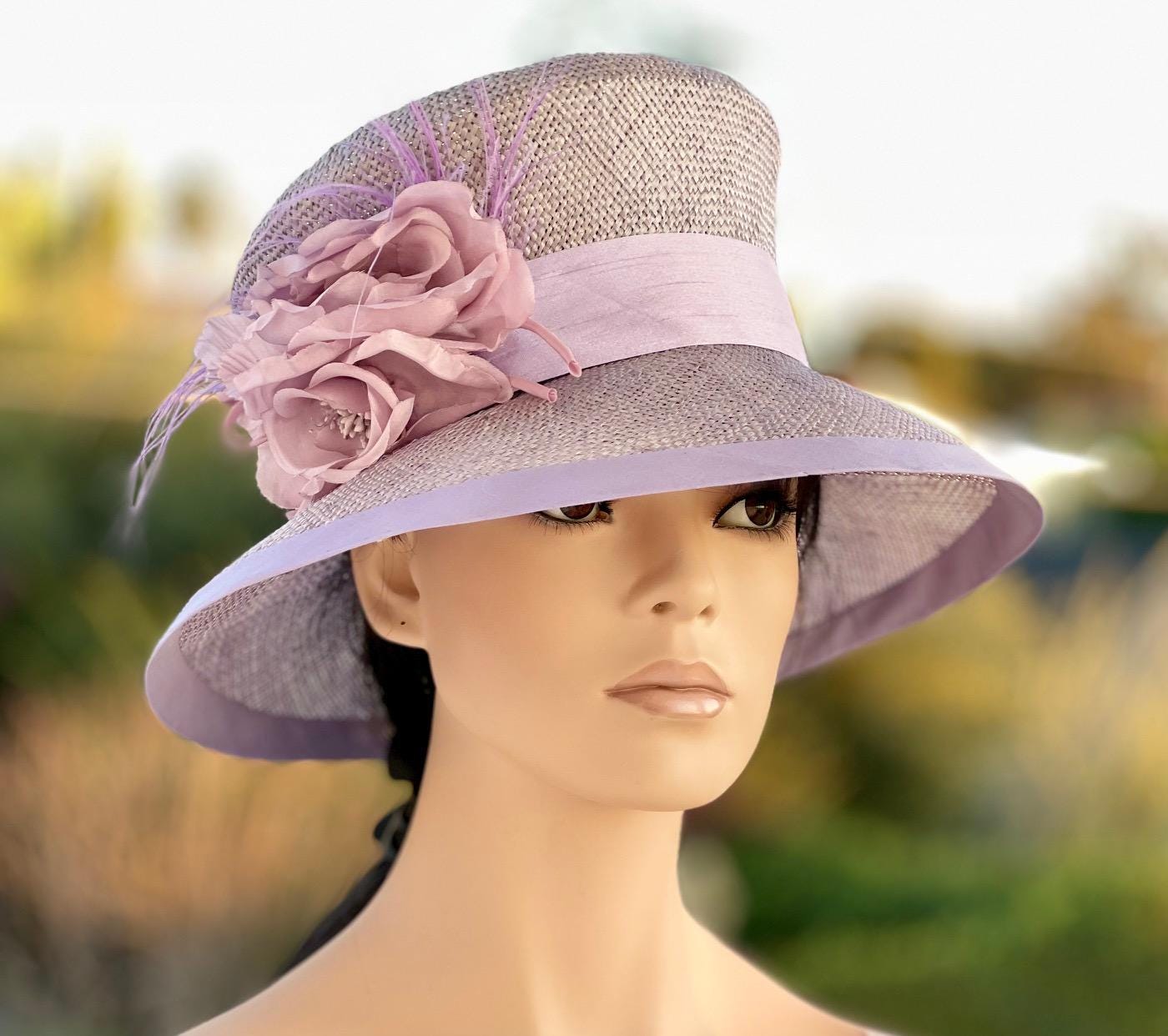 Women s Purple Formal Hat Ladies Purple Races Hat Wedding Hat Church Hat Women s Lilac Lavender Hat Derby Hat Dressy Hat Occasion hat