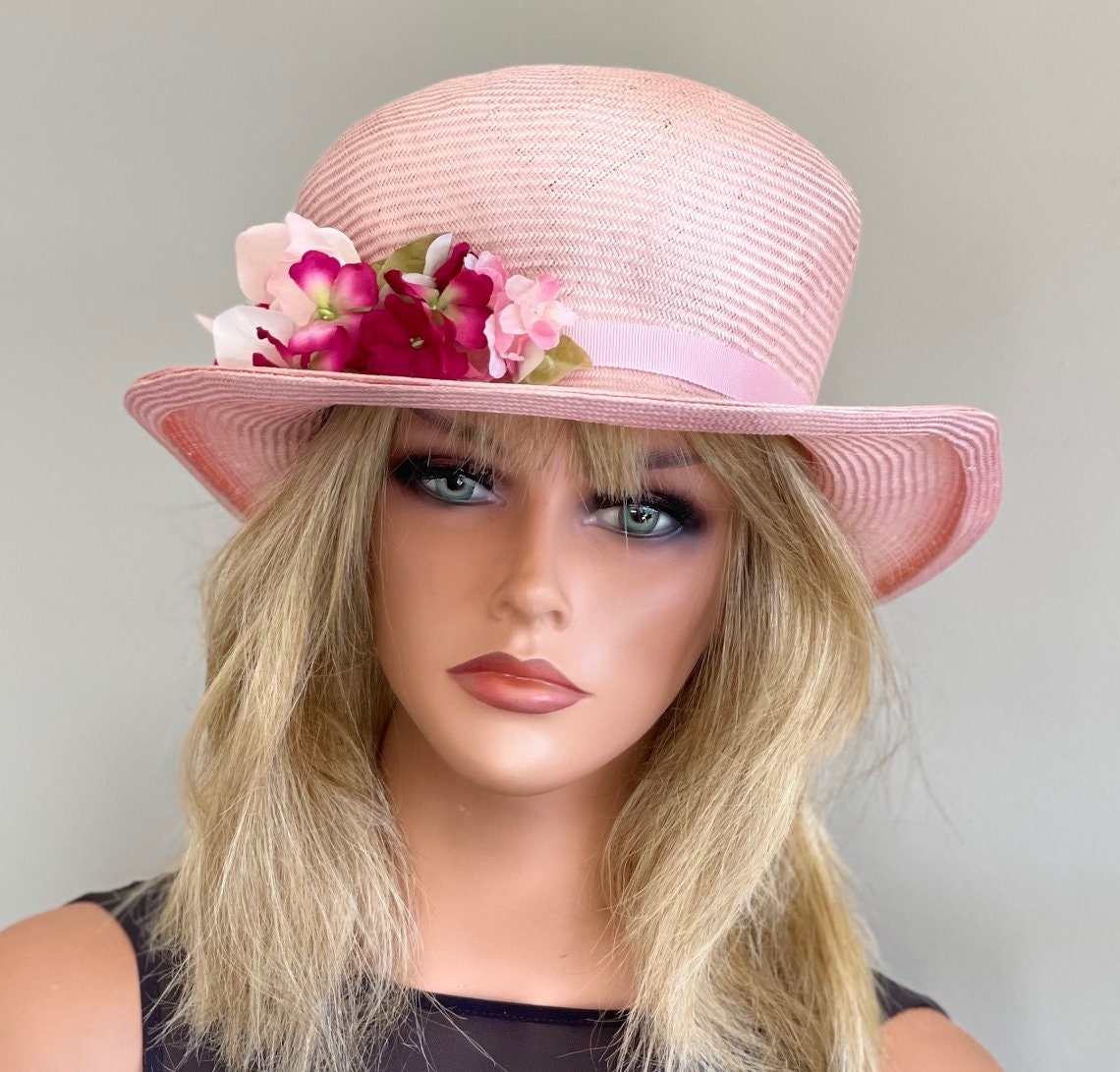 Wedding Hat, Women's Formal Pink Hat, Garden Party Hat, Tea Party Hat ...