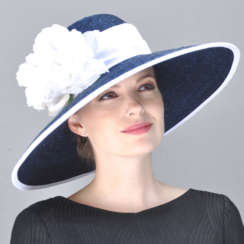 White Derby Hat - Etsy