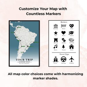 Custom Trip Route Map Print | Personalized Travel Map | World Travel ...