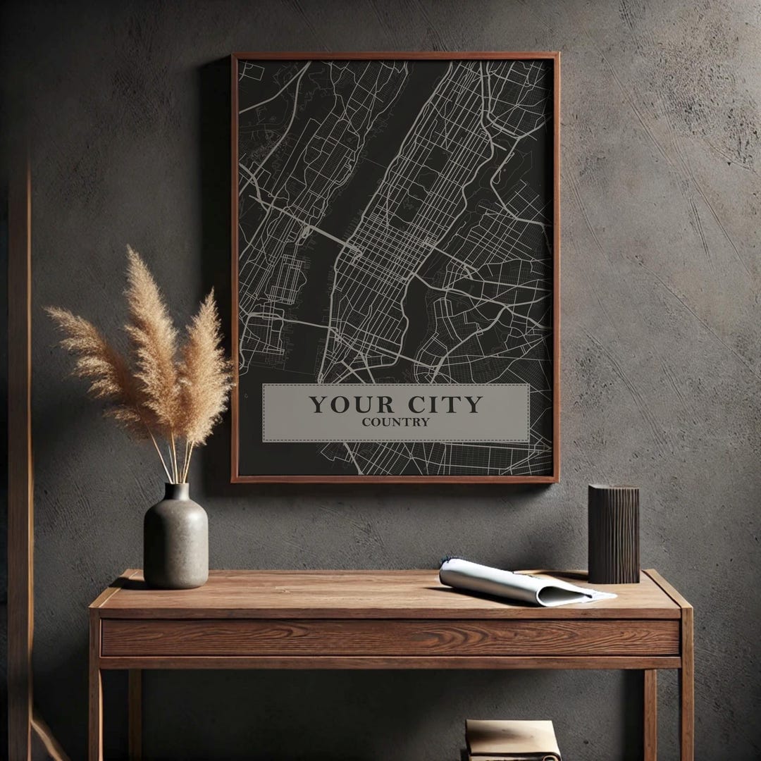 Custom Map Print - Personalized City Map Print & Custom City Map Art ...