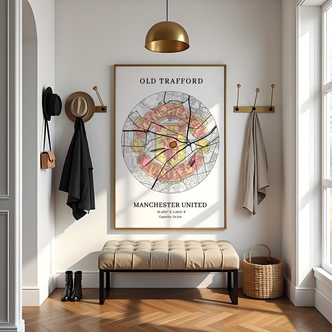 Custom Stadium Map, Personalized Football Team Location Poster ...