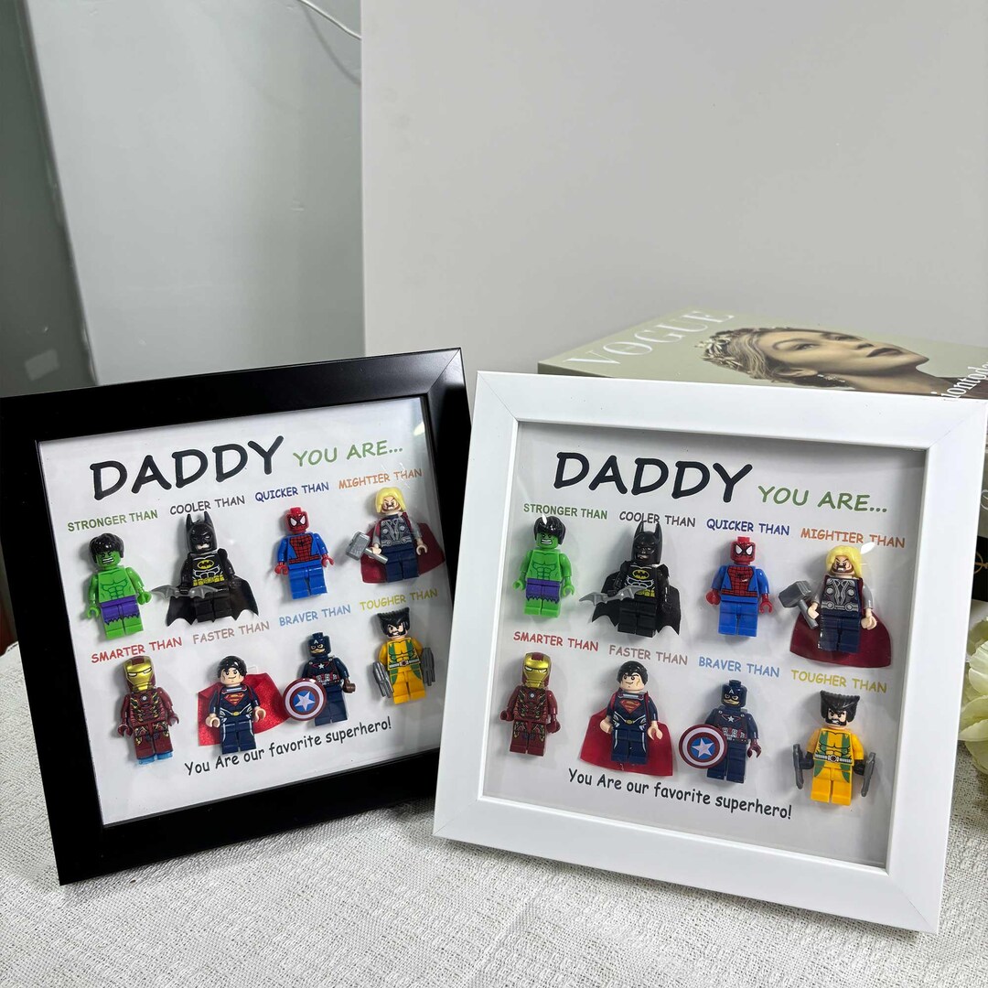 Six Styles of Father's Day Photo Frames,superhero Dad Photo Frames ...