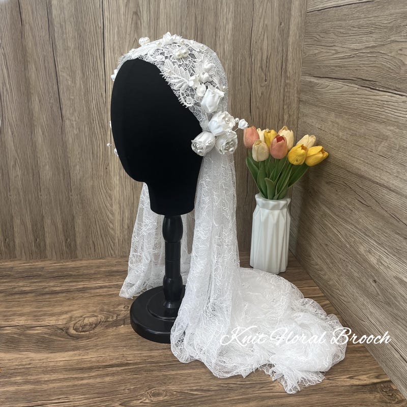 Lace Flower Juliet Veil - Etsy