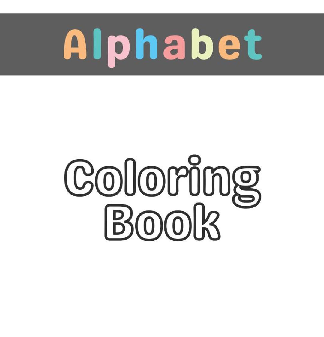 Alphabet Coloring Book - Etsy