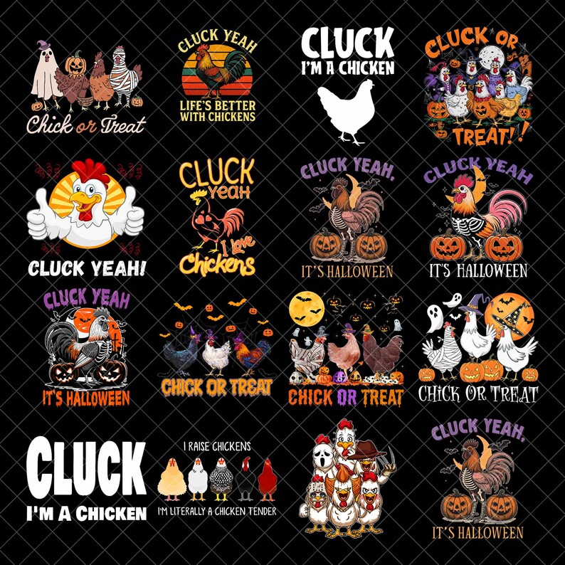 Cluck Yeah It's Halloween PNG, Funny Chicken Halloween Shirt Png ...