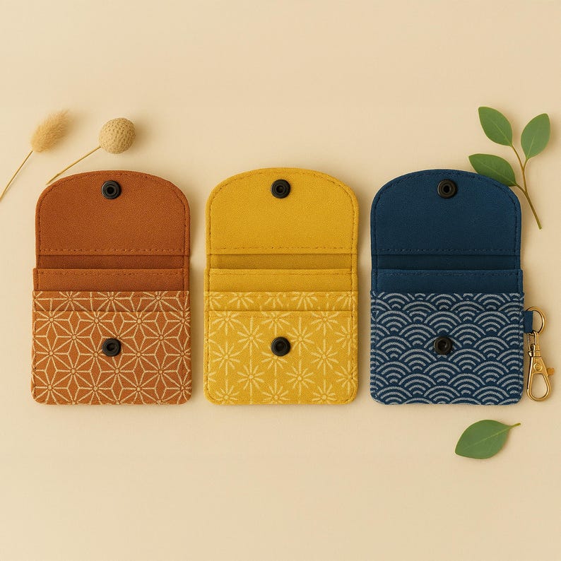 Small Fabric Card Holder Sewing Pattern | Coin Purse Crafting With PDF ...