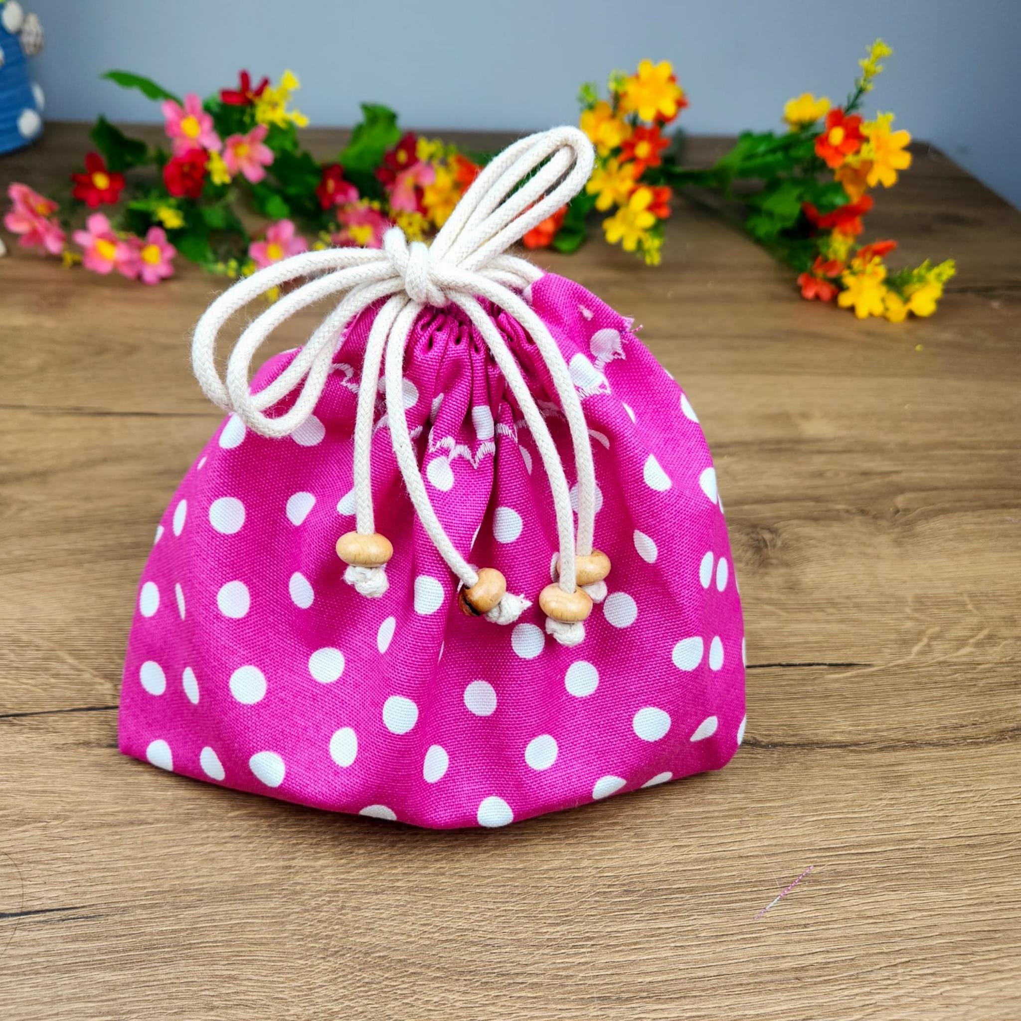 DIY Drawstring Bag Sewing Pattern PDF, Reusable Handmade Travel Makeup ...