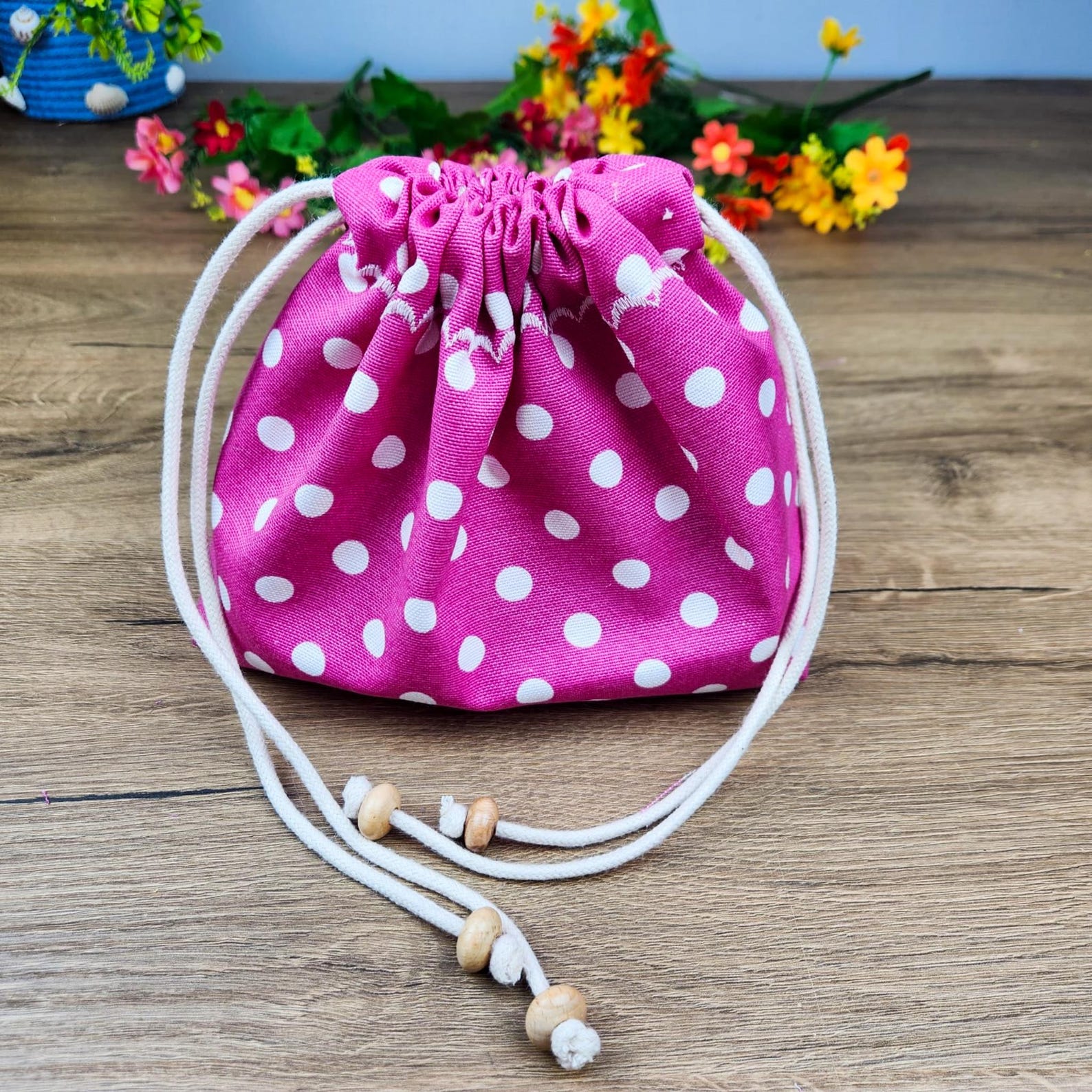 DIY Drawstring Bag Sewing Pattern PDF, Reusable Handmade Travel Makeup ...