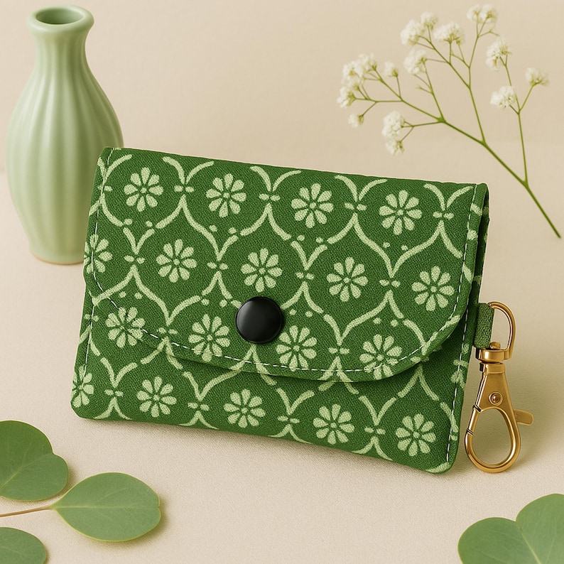 Small Fabric Card Holder Sewing Pattern | Coin Purse Crafting With PDF ...