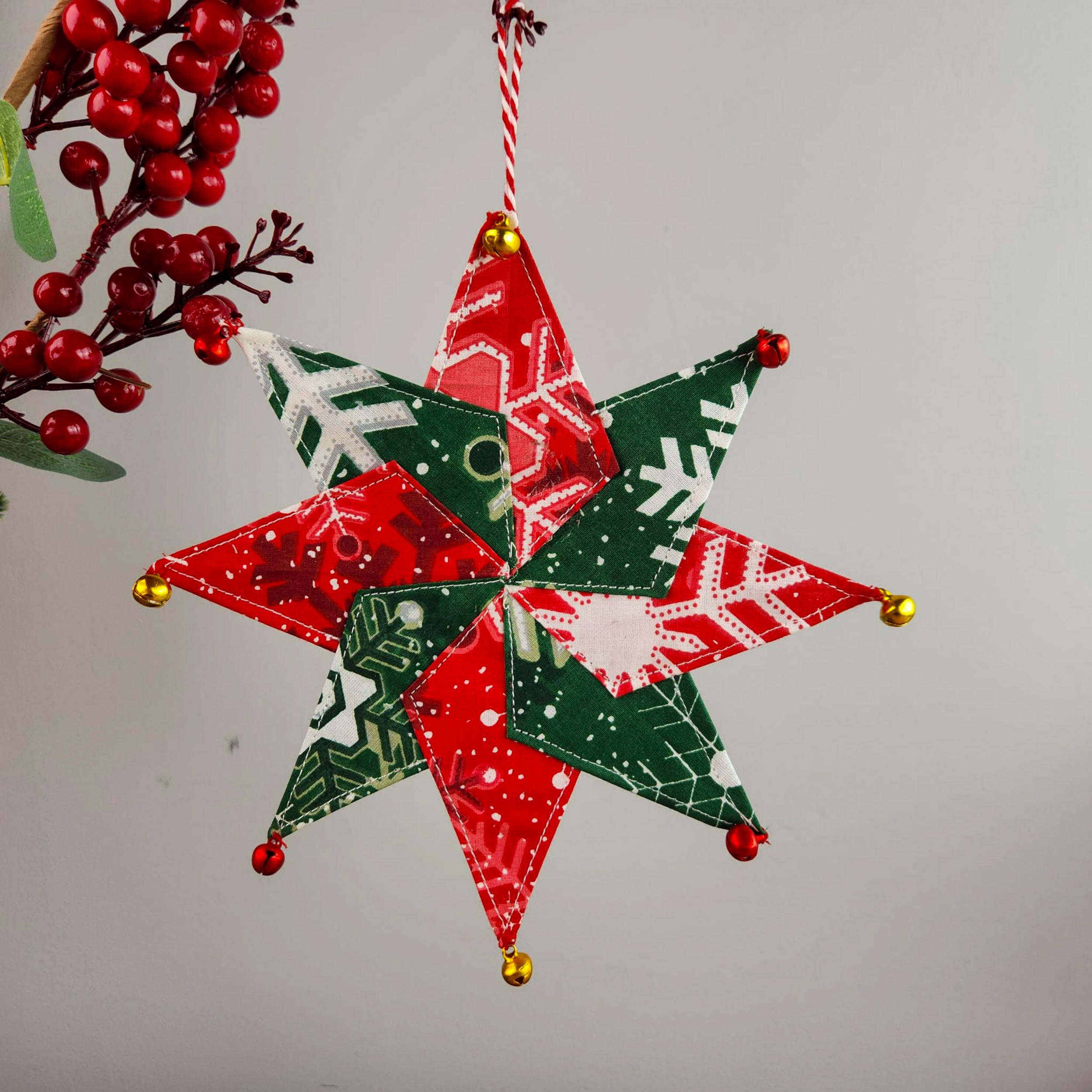 Christmas Star Ornament Sewing Pattern – Holiday Folded Decor PDF ...