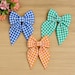 Gingham Check Easy Sewing Bow Pattern, Retro Style Fabric Hair ...