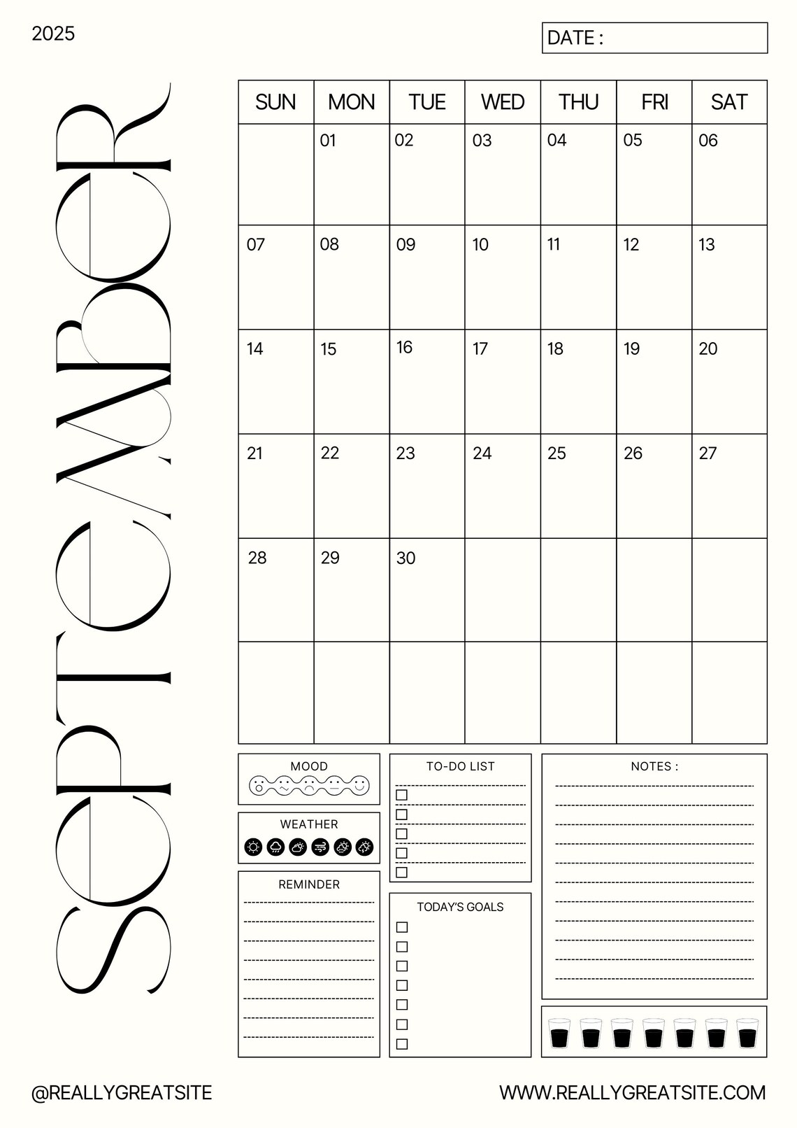 2025 Digital Planner PDF, Minimalist Floral Yearly Planner, Daily ...