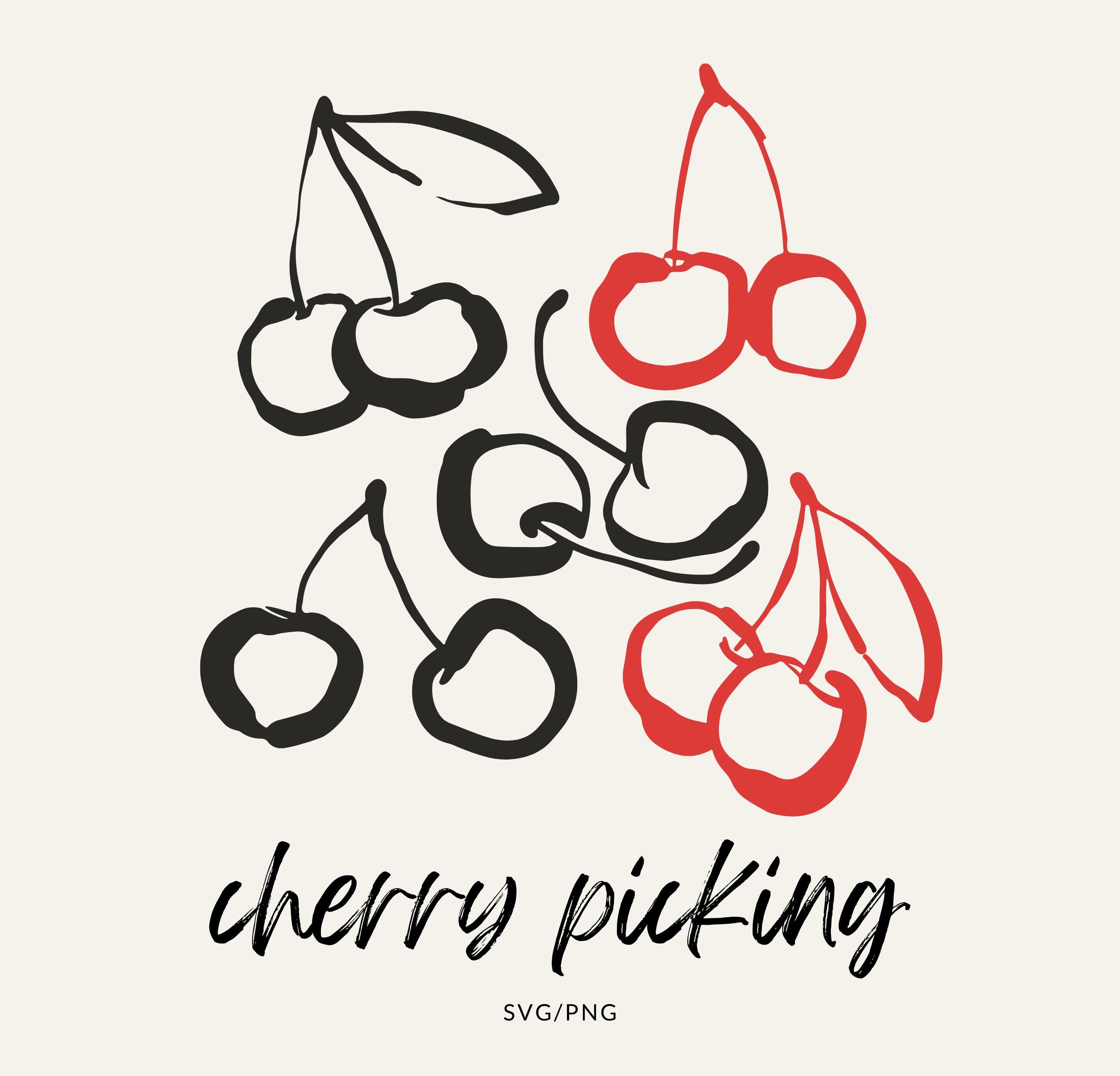 Cherries SVG Clipart, Cherry Sublimation Cut, Cherry Red Mood Board ...