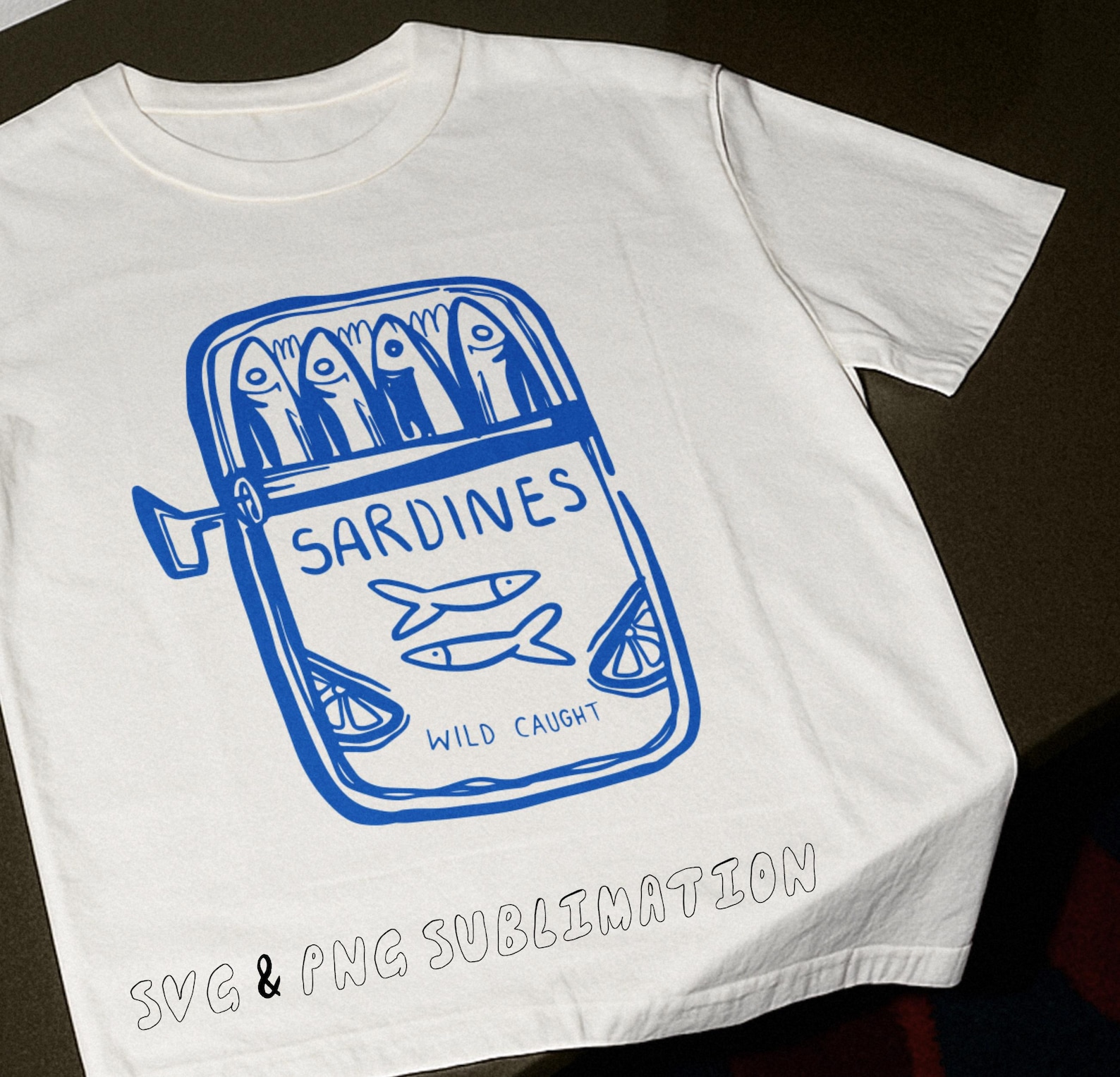 Sardine SVG PNG, Fisherman Aesthetic, Maritime Whimsical Clipart, Hand ...